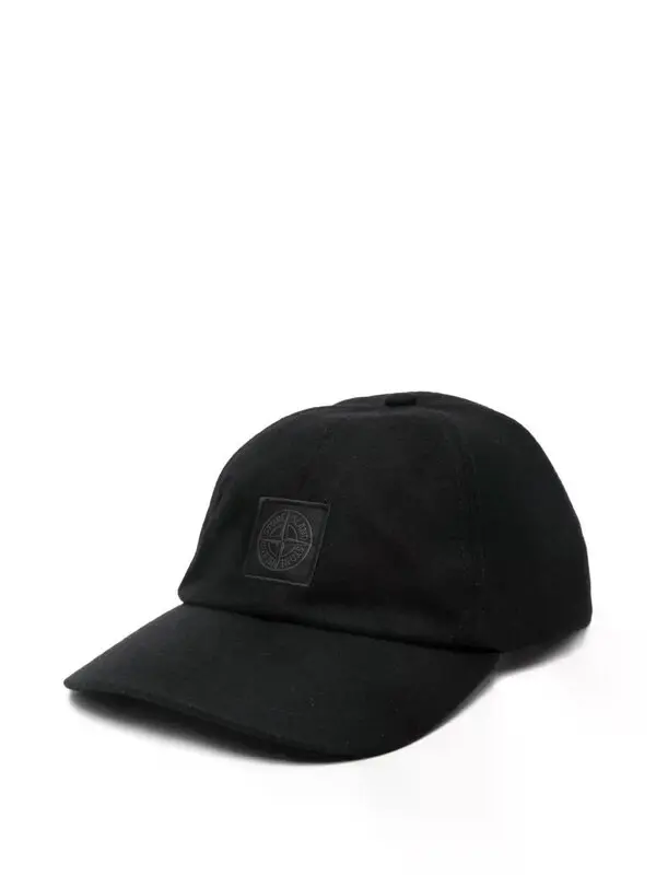 Stone Island Logo-plaque Baseball Cap - Black