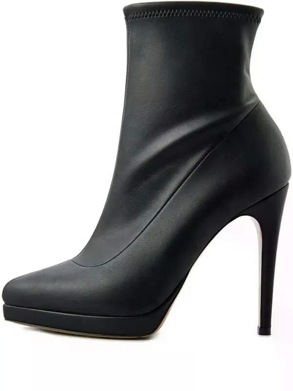 Casadei 100mm Leather Ankle Boots