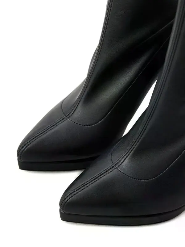 Casadei 100mm Leather Ankle Boots