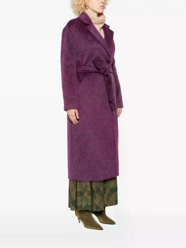TWINSET Belted Double-breasted Wool Coat