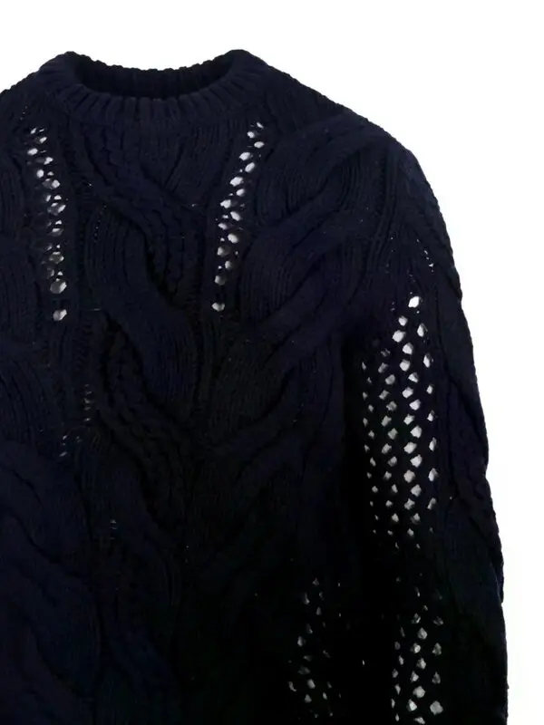 Sportmax Cable-knit Crew-neck Sweater