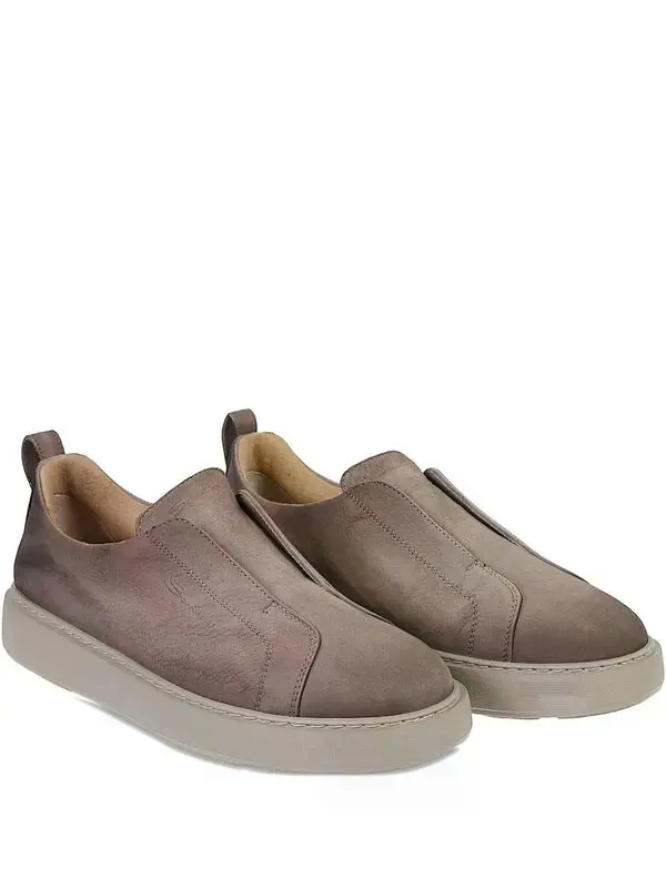 Santoni Suede Slip-on Boots