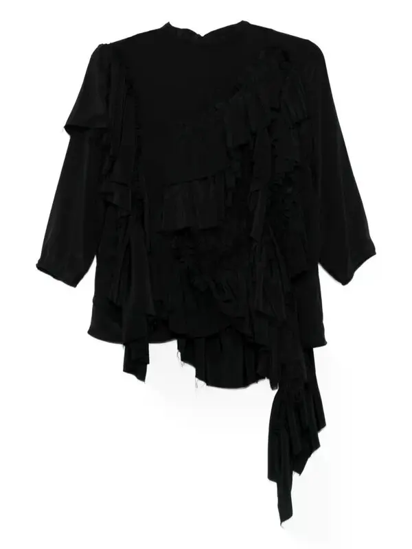ALAINPAUL Ruffled Asymmetric Top