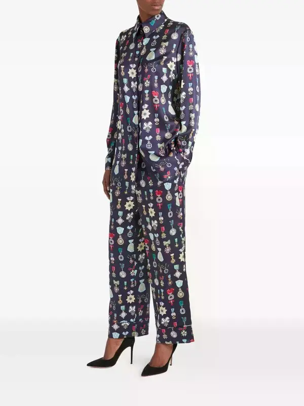 TEMPERLEY LONDON Gloriette Silk Trousers