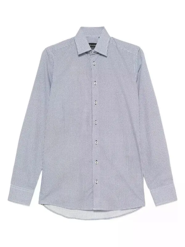 Sand Checked Long-sleeved Shirt
