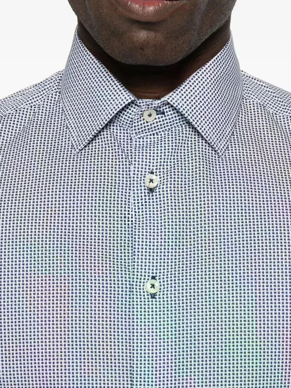 Sand Checked Long-sleeved Shirt