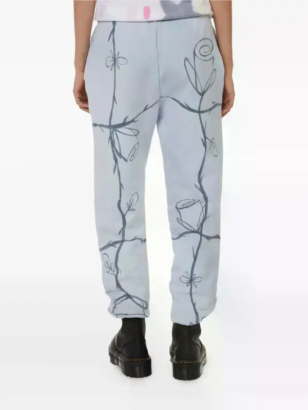 Collina Strada Rose-print Embellished Track Pants