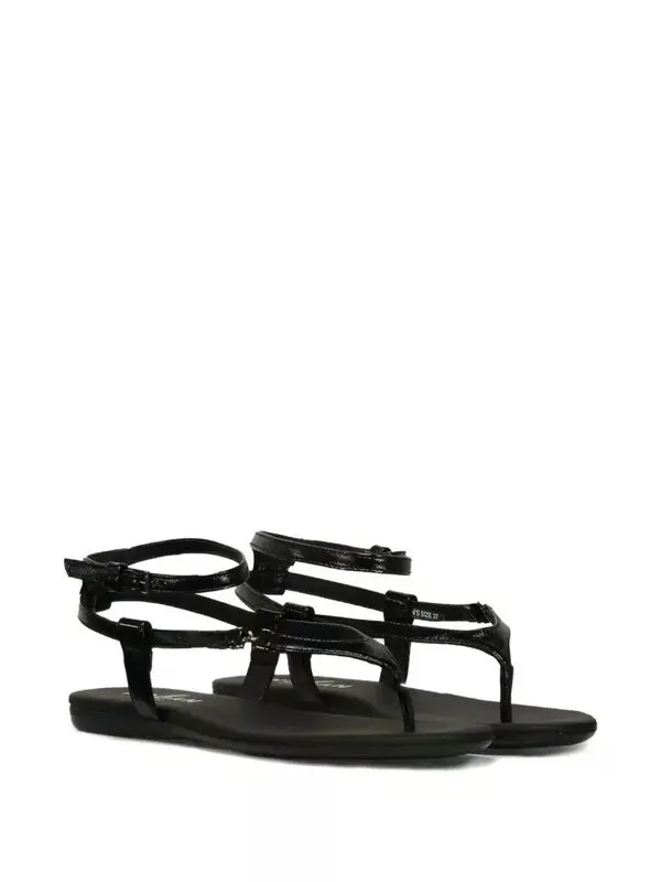 Hogan Leather Flat Sandals