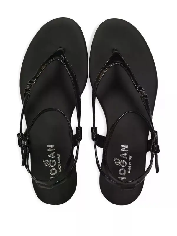 Hogan Leather Flat Sandals