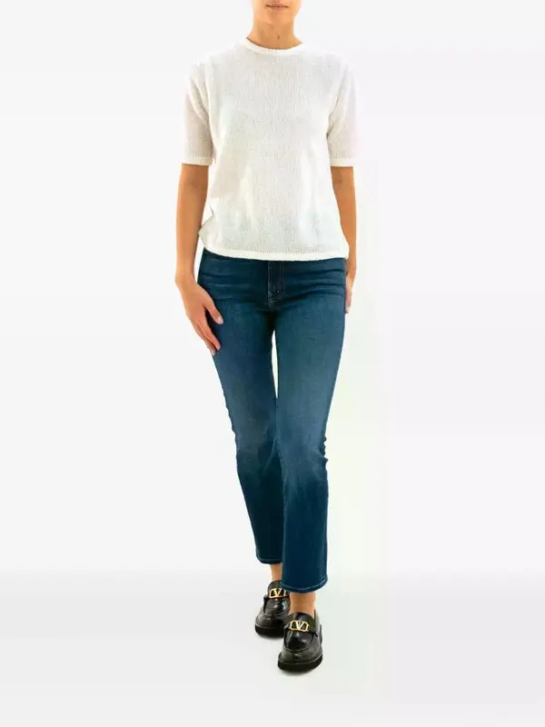 LISA YANG Short-sleeve Knitted Top - Neutrals