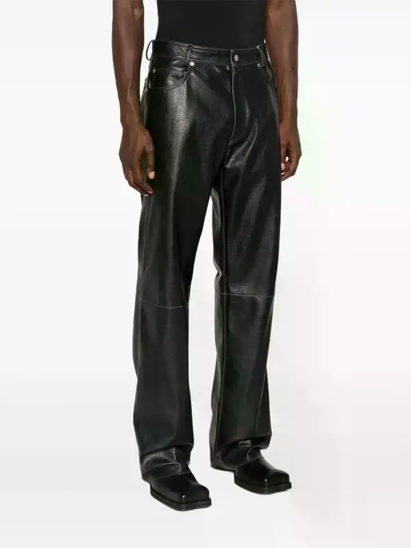 MAISON MARGIELA Leather-effect Five-pocket Trousers