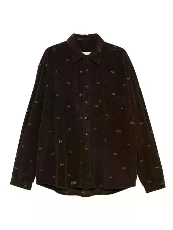 ERL Corduroy Logo-embroidered Shirt Jacket