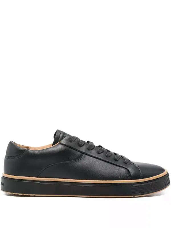 Emporio Armani Leather Lace-up Sneakers
