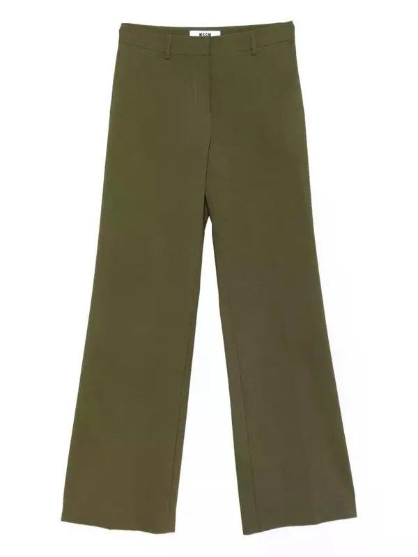 MSGM Flared High-waist Trousers