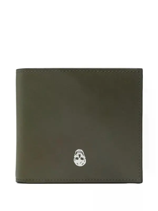 Alexander McQueen Skull-plaque Bi-fold Wallet - Green