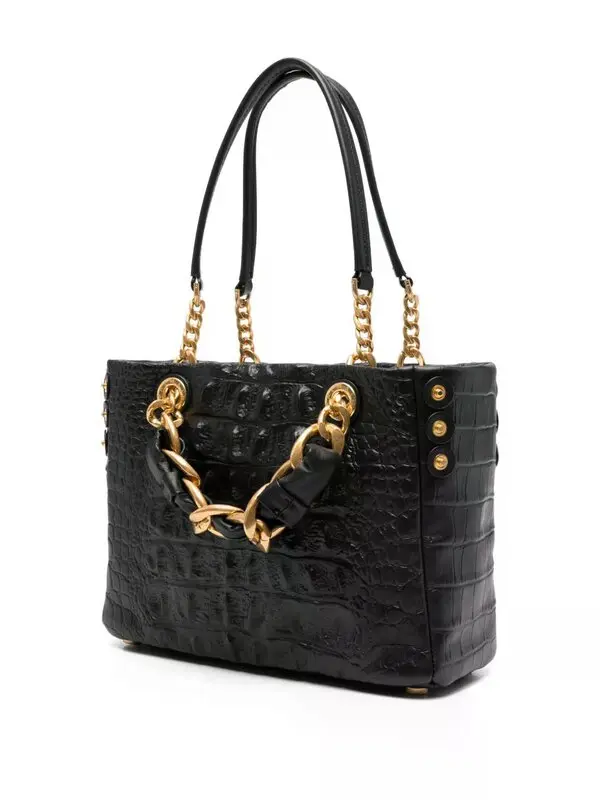 Balmain Crocodile-effect Leather Tote Bag