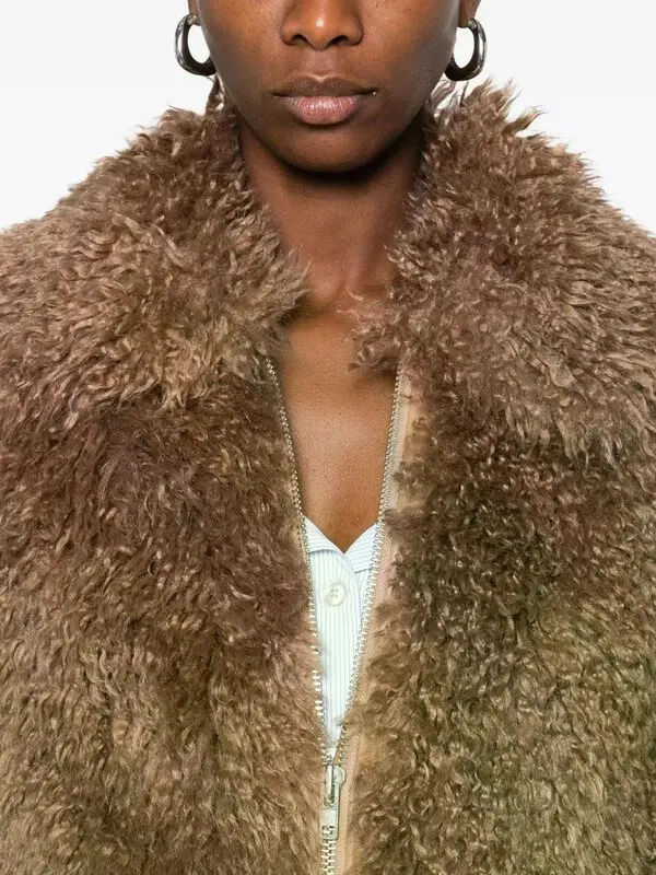 STAND STUDIO Faux-shearling Cropped Jacket