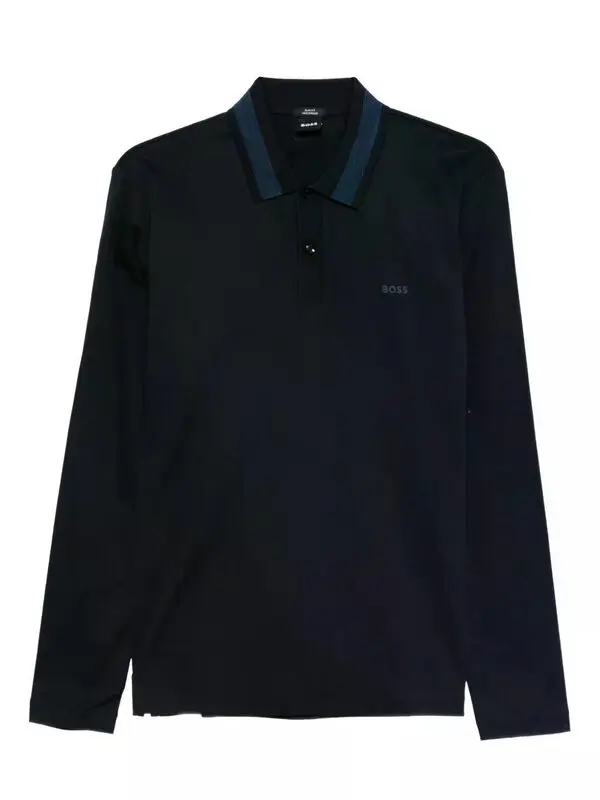 BOSS Long-sleeve Polo Shirt - Blue