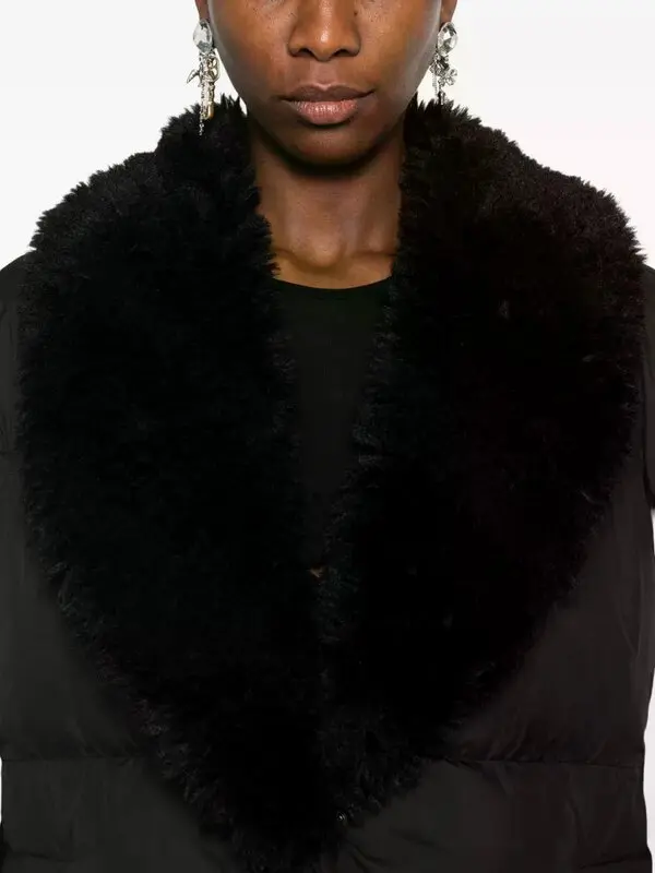IRO PARIS Quilted Faux-fur Collar Vest