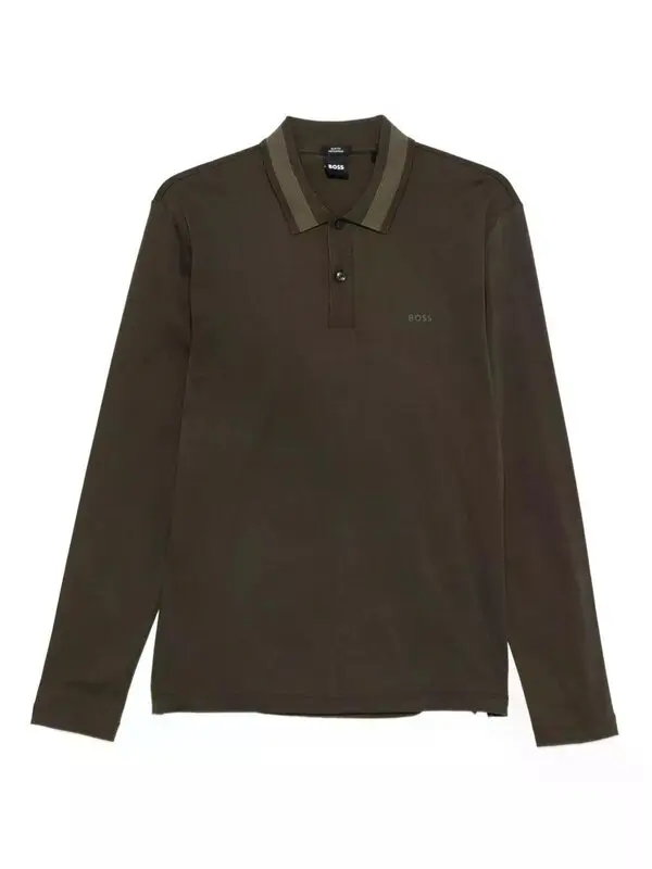 BOSS Long-sleeve Polo Shirt - Brown