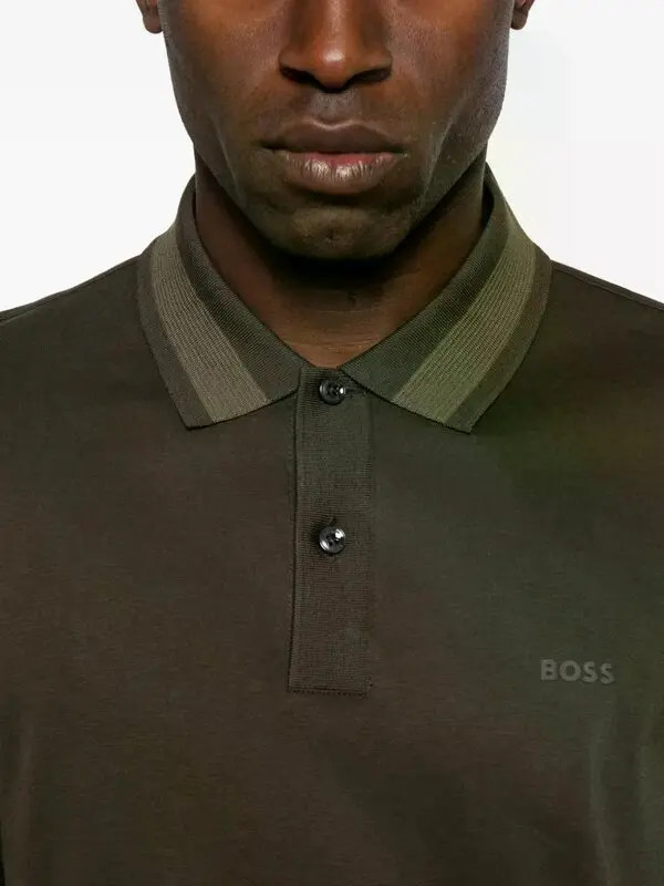 BOSS Long-sleeve Polo Shirt - Brown