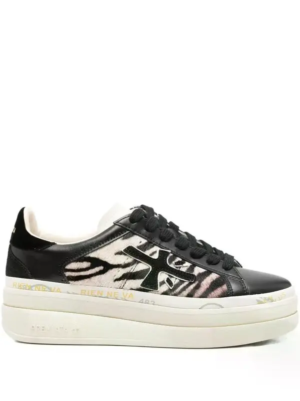 Premiata Claudia Zebra-print Platform Sneakers