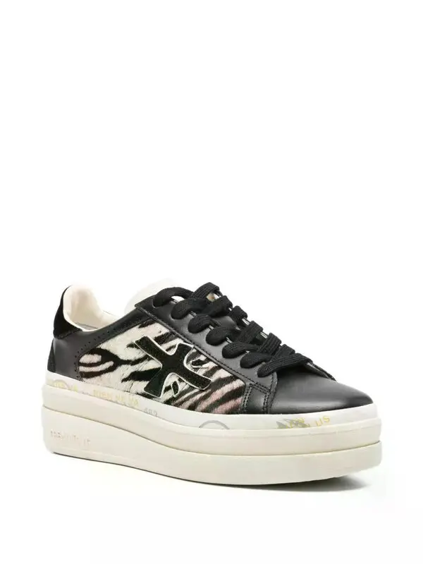 Premiata Claudia Zebra-print Platform Sneakers