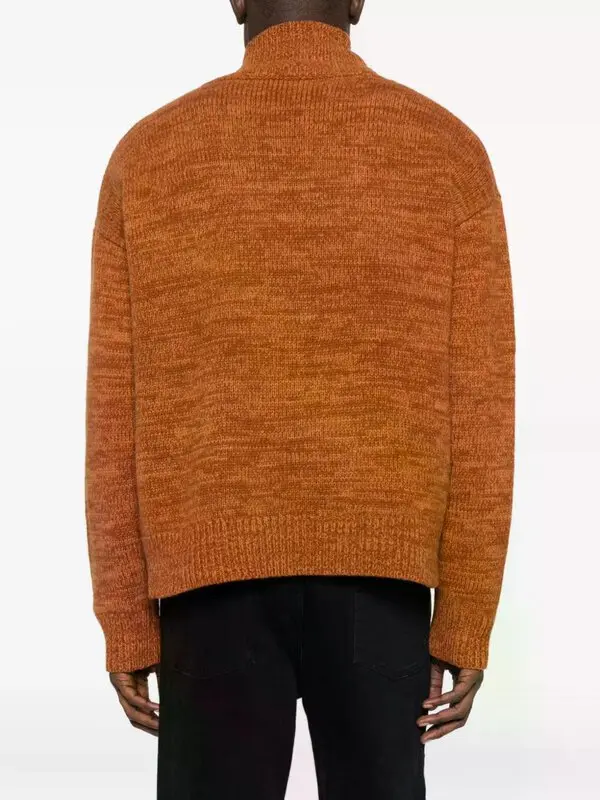 ÉTUDES STUDIO Logo-jacquard Funnel-neck Jumper