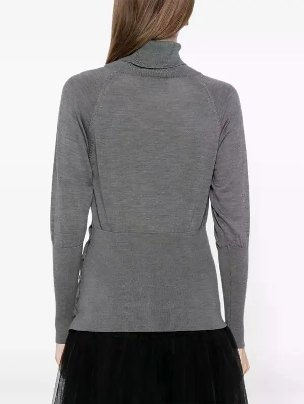 Simone Rocha Fitted High-neck Top - Grey