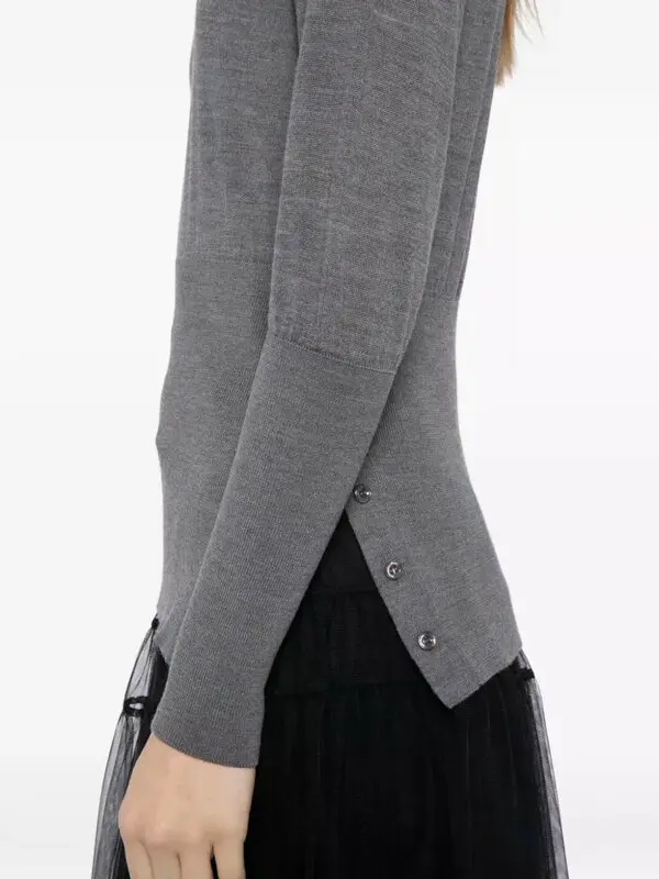 Simone Rocha Fitted High-neck Top - Grey