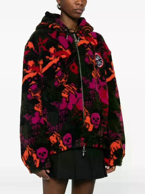 CHOPOVA LOWENA Skull-print Fleece Jacket