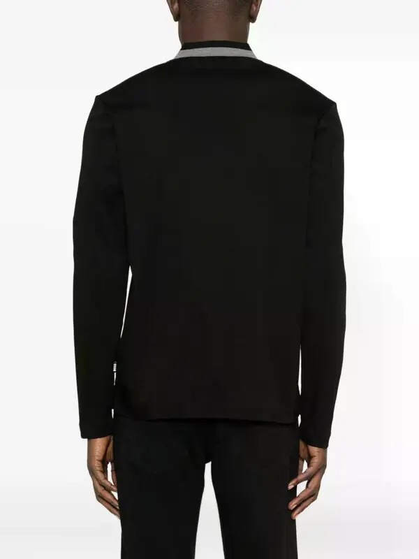 BOSS Long-sleeve Polo Shirt - Black