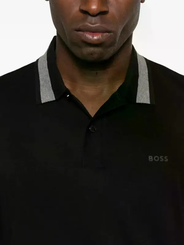 BOSS Long-sleeve Polo Shirt - Black