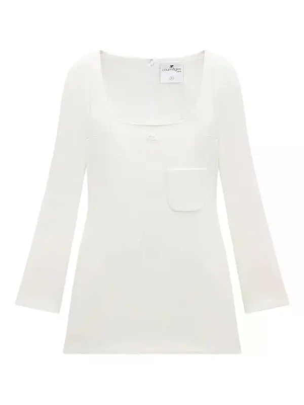 COURREGES Square-neck Mini Dress