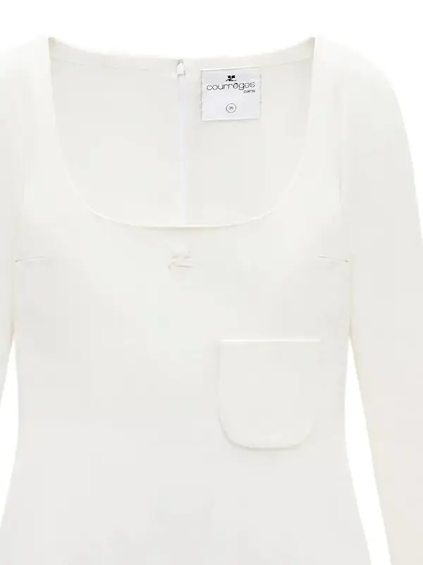 COURREGES Square-neck Mini Dress