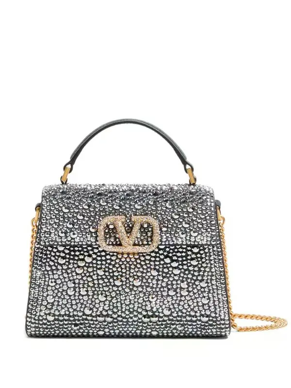 Valentino Garavani Vlogo Signature Mini Shoulder Bag - Silver