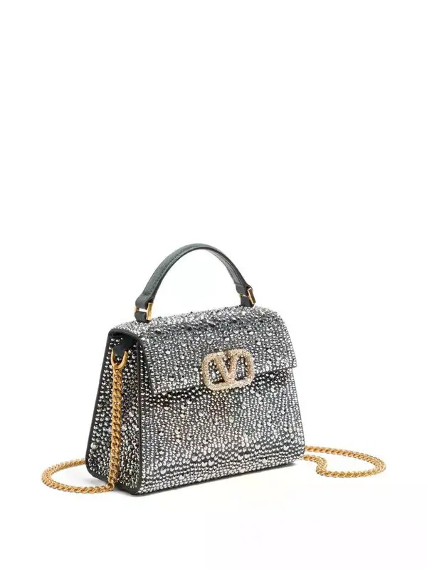 Valentino Garavani Vlogo Signature Mini Shoulder Bag - Silver