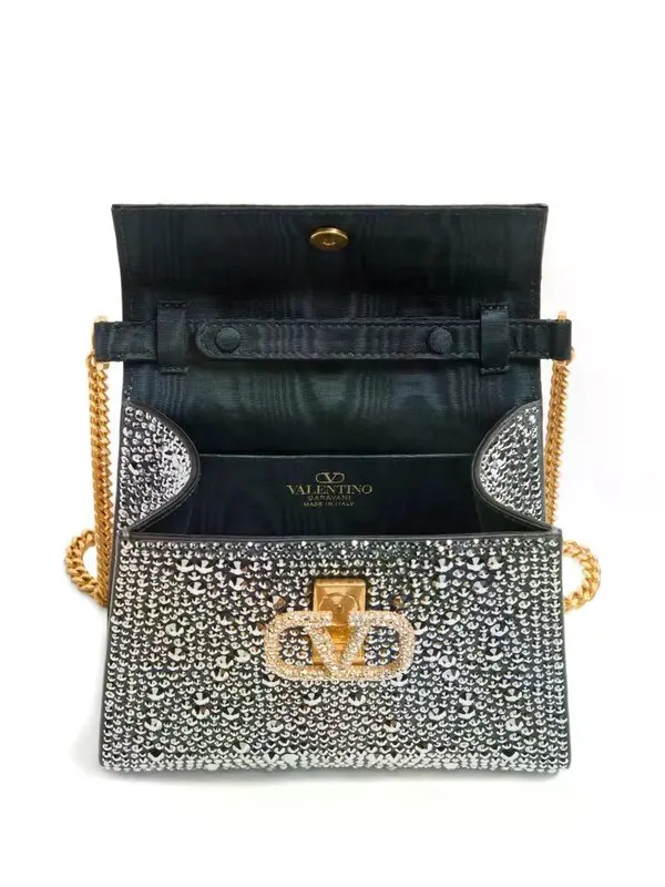 Valentino Garavani Vlogo Signature Mini Shoulder Bag - Silver