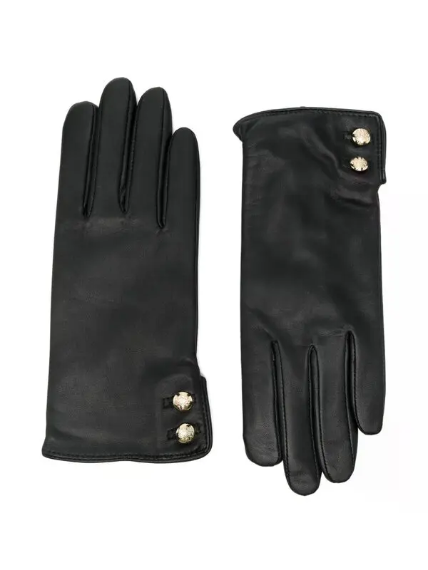 Ralph Lauren Buttoned Gloves - Black