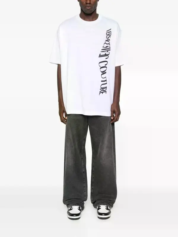 Versace Vertical-logo T-shirt