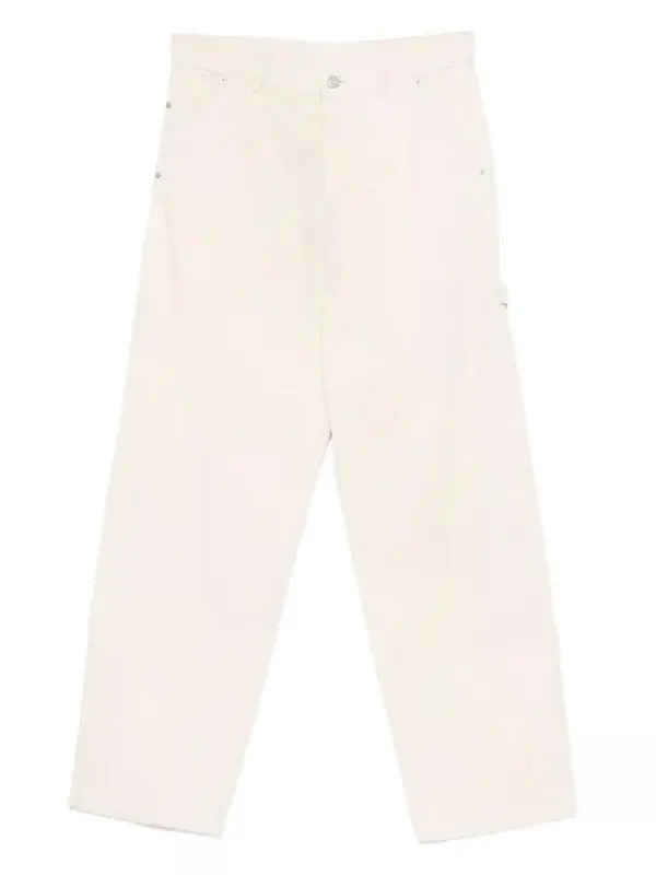 Drole De Monsieur Utility-pocket Cotton Trousers - Neutrals