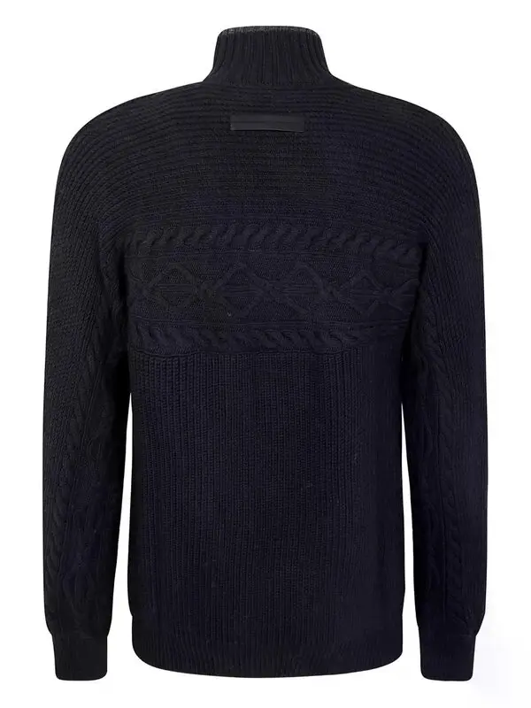 Zegna Cable-knit High-neck Sweater - Black