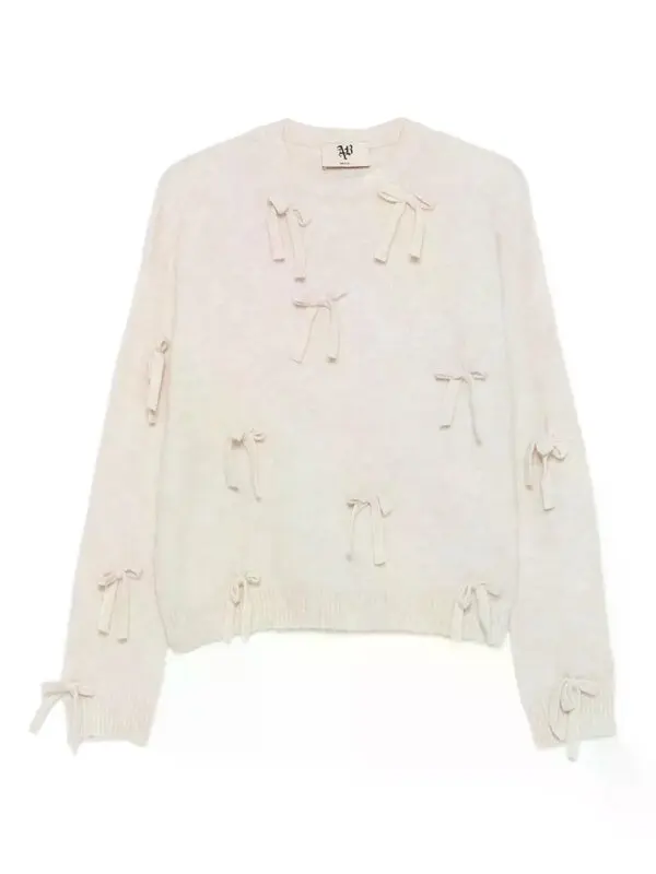 ANIYE BY Bow-embellished Sweater - Neutrals