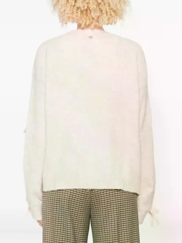 ANIYE BY Bow-embellished Sweater - Neutrals