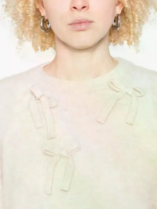 ANIYE BY Bow-embellished Sweater - Neutrals