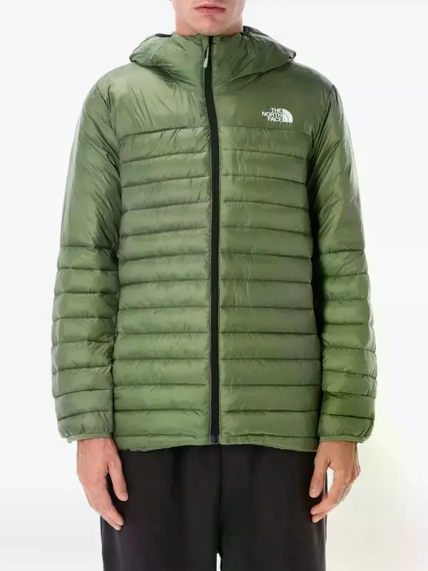 The North Face Hooded Quilted Padded Jacket - Green