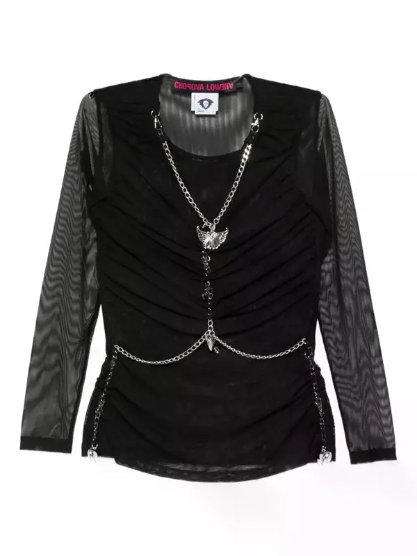 CHOPOVA LOWENA Chain-embellished Top