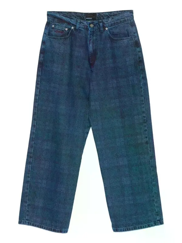 RASSVET Plaid Print Straight Leg Jeans