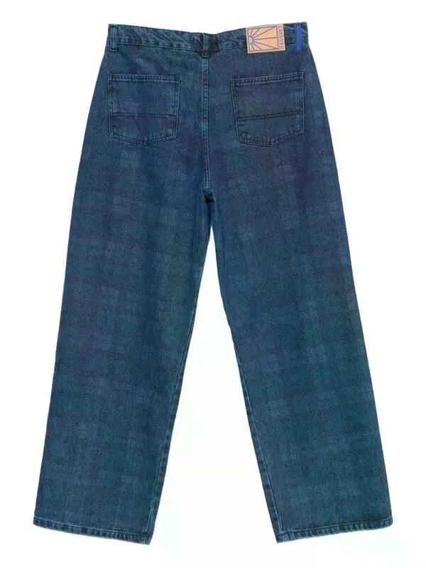 RASSVET Plaid Print Straight Leg Jeans