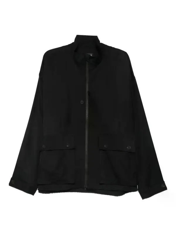 Y3 Zip-front Flap-pocket Coat